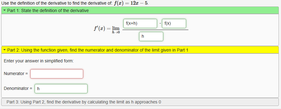 Solved Use the definition of the derivative to find the | Chegg.com