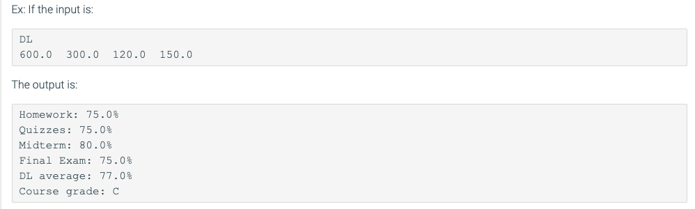 Solved 21.6 LAB*: Program: Grade calculator Program | Chegg.com
