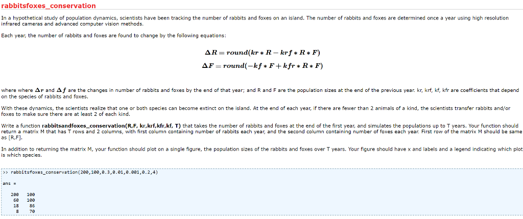 Solved rabbitsfoxes_conservation year using high resolution | Chegg.com