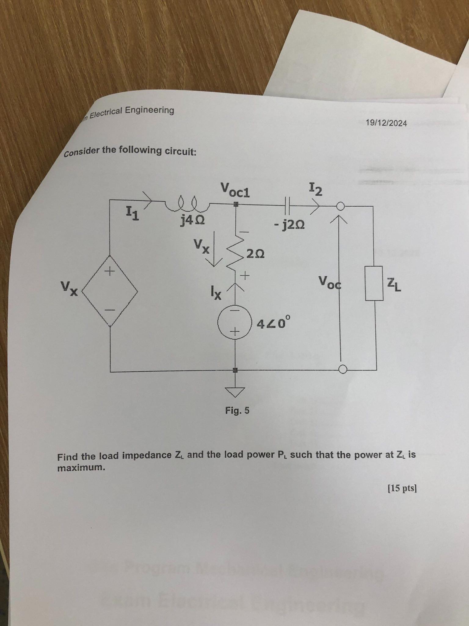 Solved consider the following circuit: Find the load | Chegg.com