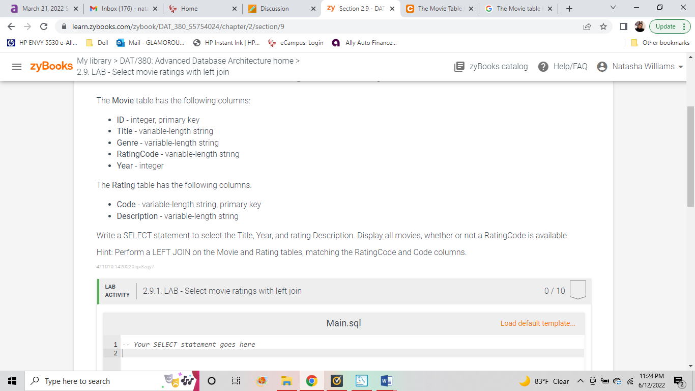 Solved a March 21, 2022 S X M Inbox (176) - nata X | ← → C | Chegg.com