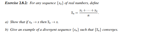 Solved Exercise 2.8.2: For any sequence {xn} of real | Chegg.com