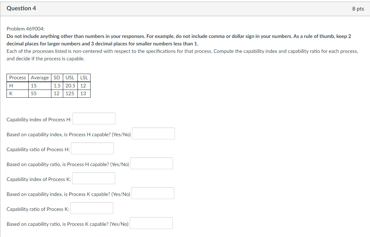 Solved Do not include anything other than numbers in your | Chegg.com