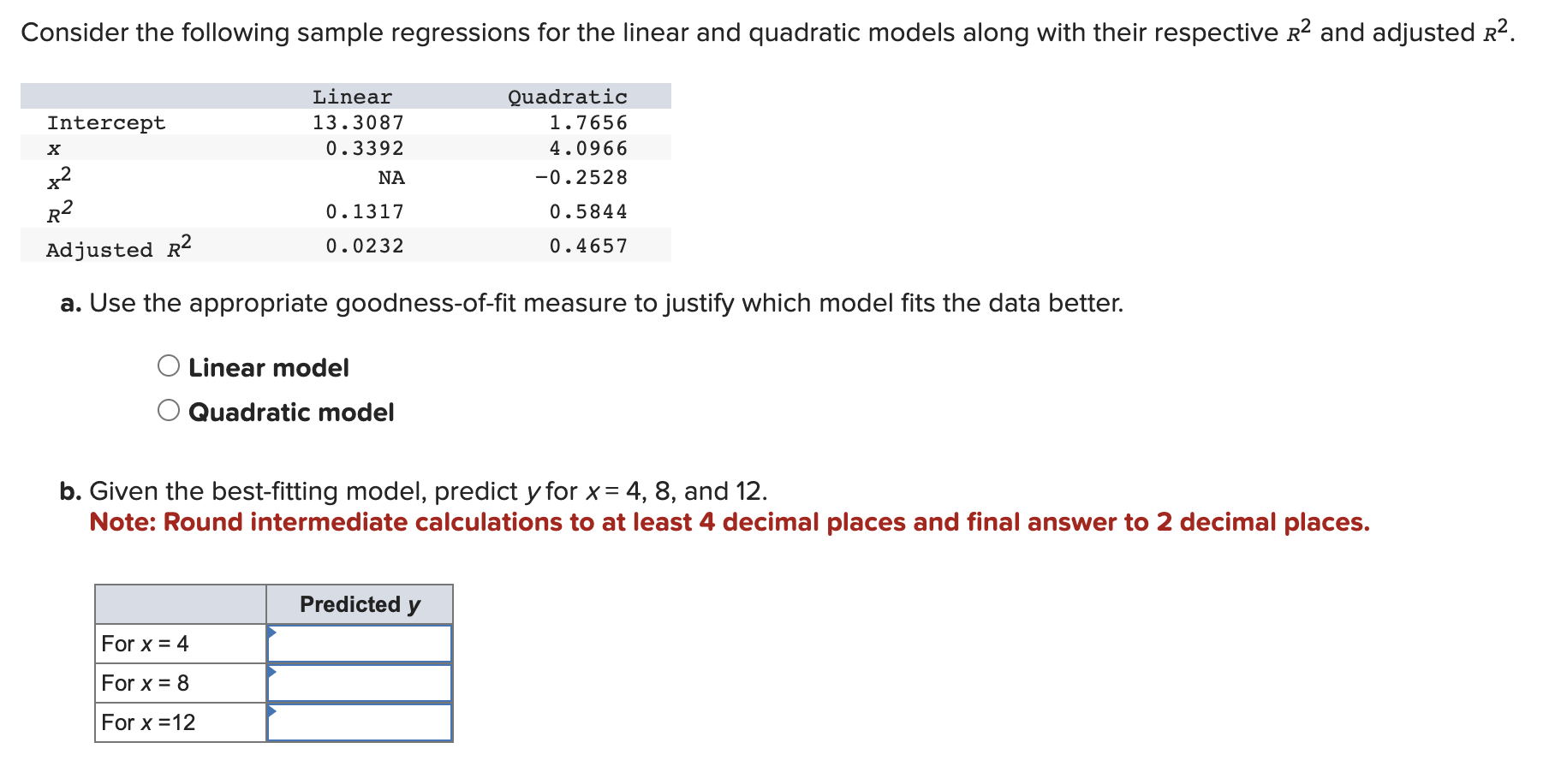 Solved Consider the following sample regressions for the | Chegg.com