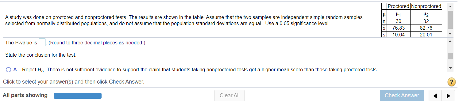 Solved Instructor-created question Question Help A study was | Chegg.com