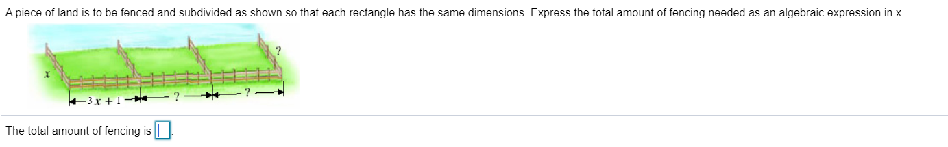 Solved A piece of land is to be fenced and subdivided as | Chegg.com