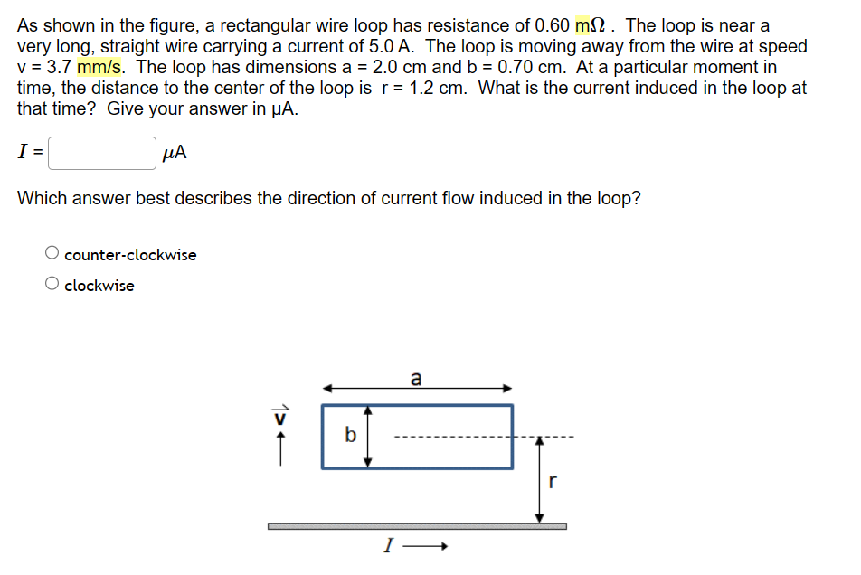 Solved As shown in the figure, a rectangular wire loop has | Chegg.com