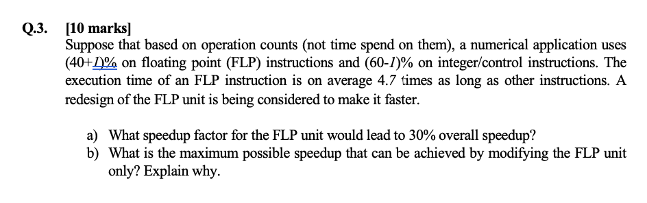 Solved 2.3. [10 marks] Suppose that based on operation | Chegg.com