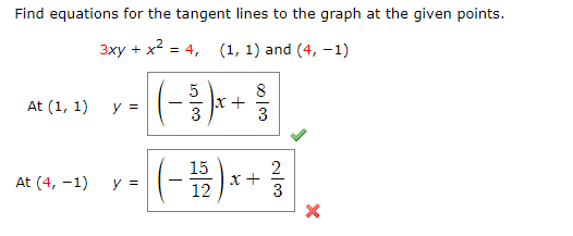 Solved Find equations for the tangent lines to the graph at | Chegg.com