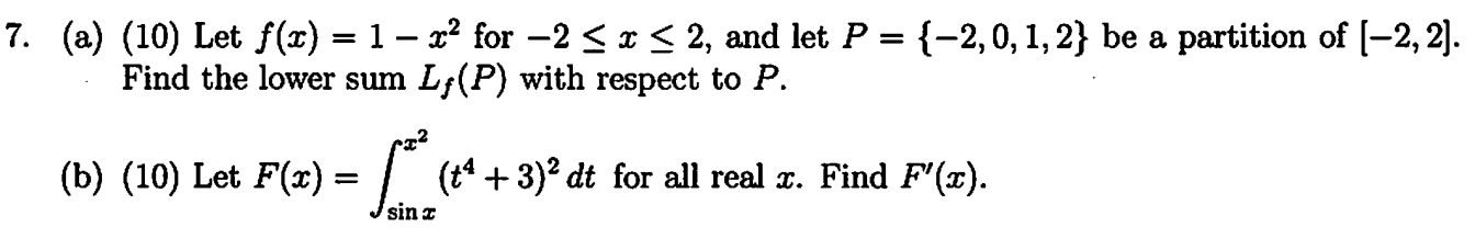 Solved Let f(x)=1-x2 ﻿for -2≤x≤2, ﻿and let P={-2,0,1,2} ﻿be | Chegg.com