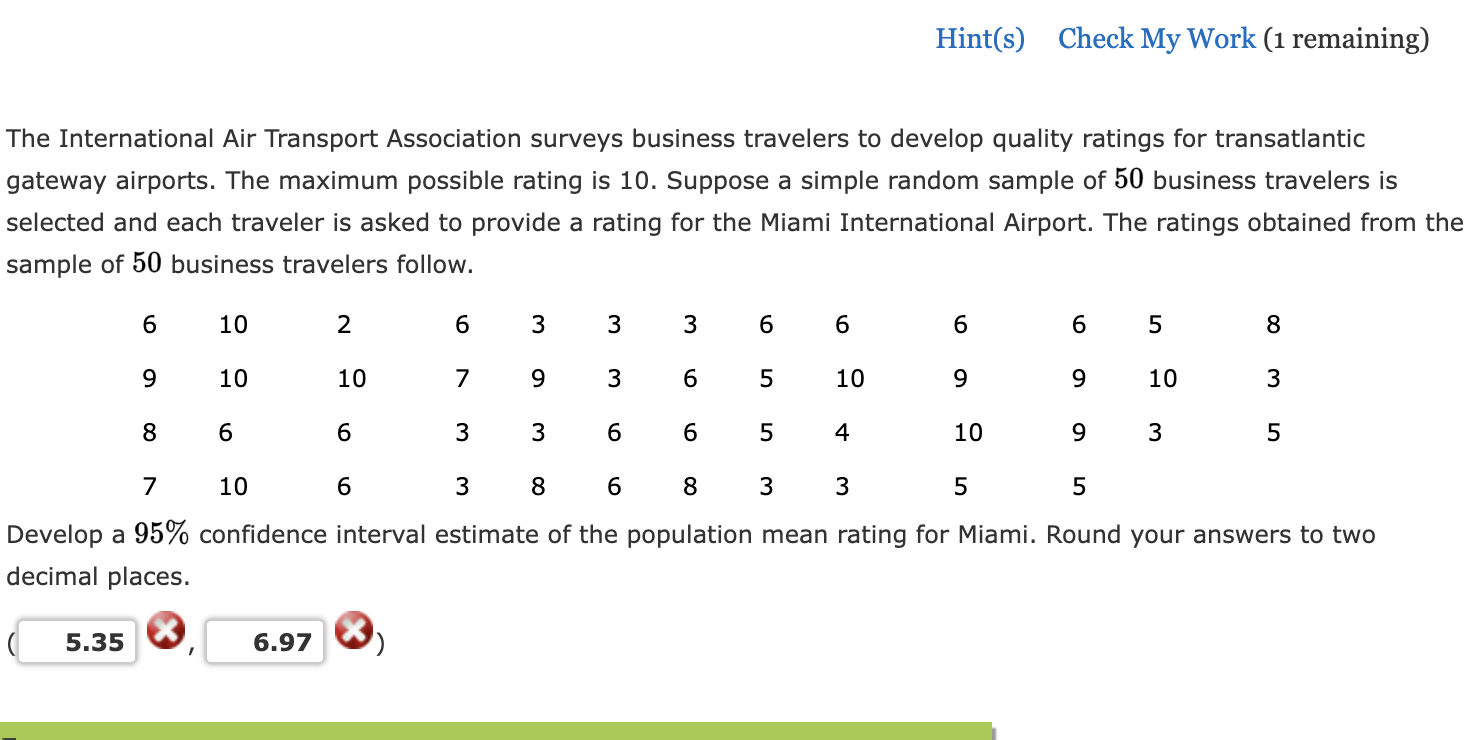 Solved Hint(s) Check My Work (1 remaining) The International | Chegg.com