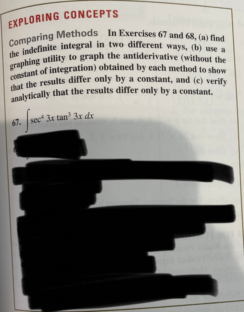 Solved EXPLORING CONCEPTS Comparing Method the indefinite | Chegg.com