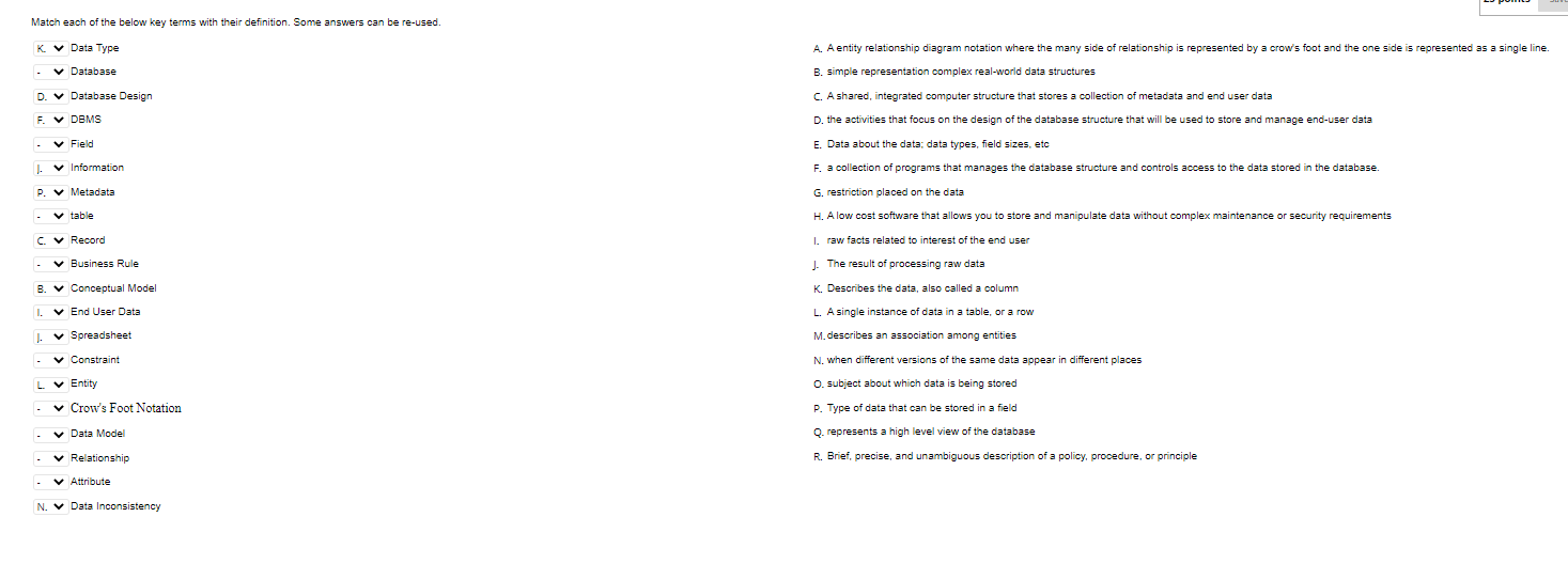 Solved Match each of the below key terms with their | Chegg.com Solved Match each of the below key terms with their | Chegg.com