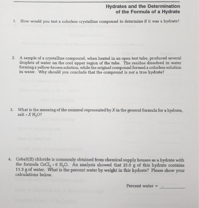 Solved How would you test a colorless crystalline compound | Chegg.com