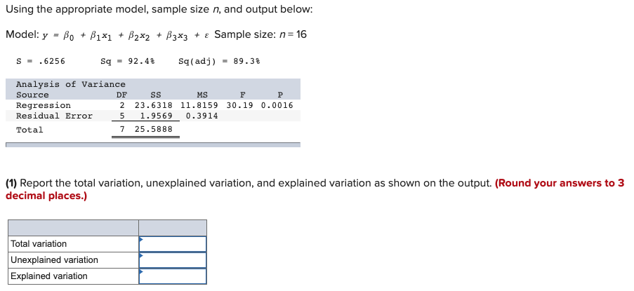 Solved Using the appropriate model, sample size n, and | Chegg.com