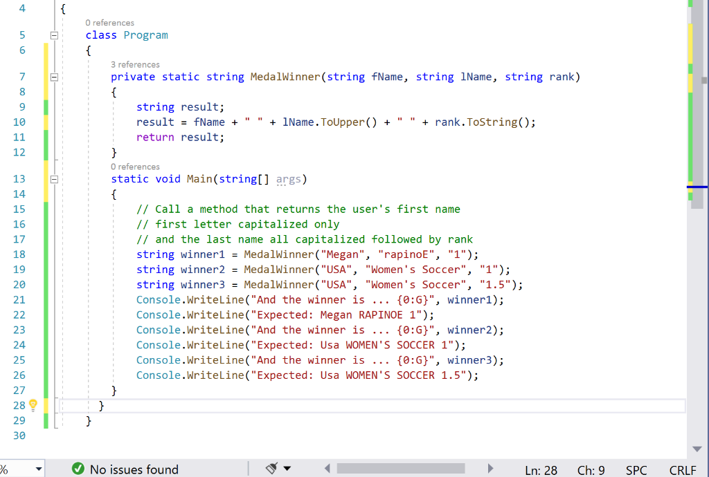 Solved I am learning basic C# console apps and am supposed | Chegg.com