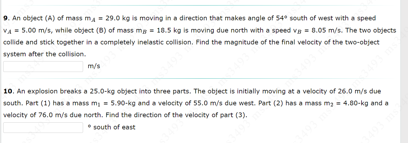 Solved An ﻿object (A) of ﻿mass mA=29.0kg is ﻿moving in ﻿a | Chegg.com