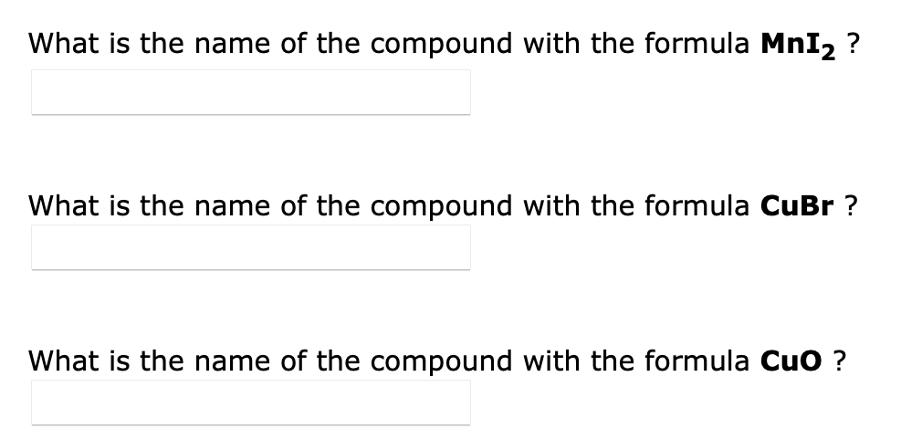 Solved What is the name of the compound with the formula | Chegg.com
