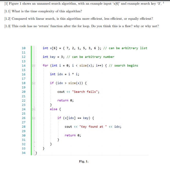 Solved [1] Figure 1 shows an unnamed search algorithm, with | Chegg.com
