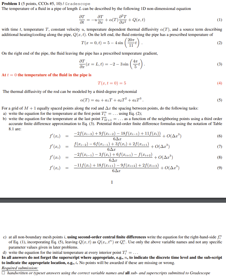 Solved Problem 1 (5 ﻿points, CCOs #5, 10) ?? ﻿GradescopeThe | Chegg.com