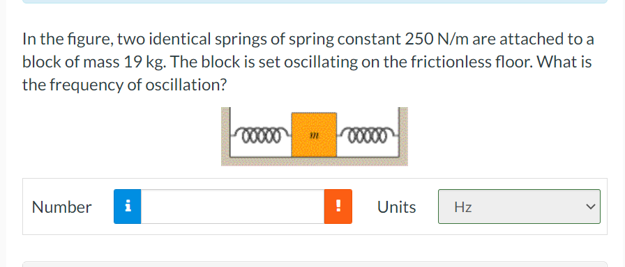 Solved In the figure, two identical springs of spring | Chegg.com