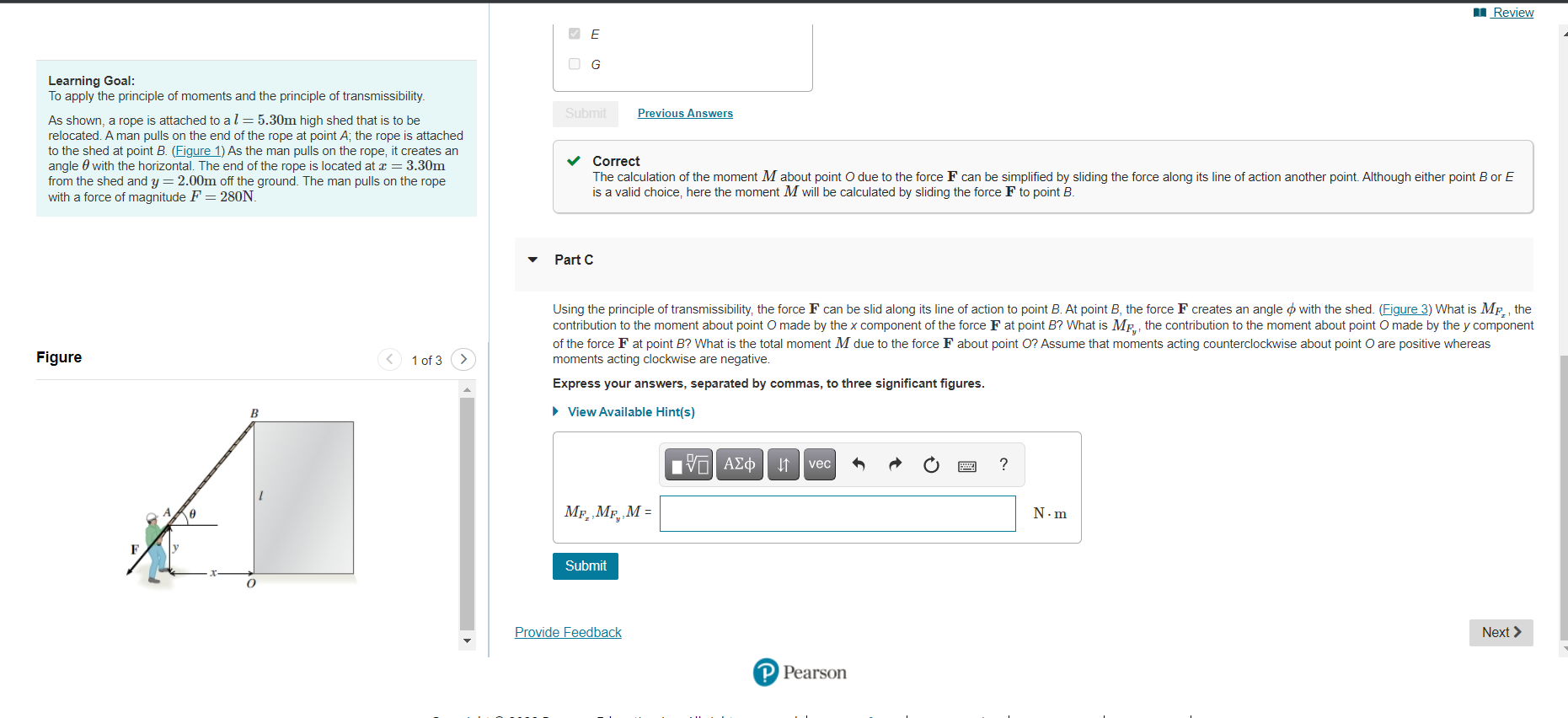 Solved 1 Review Part A Learning Goal: To apply the principle | Chegg.com