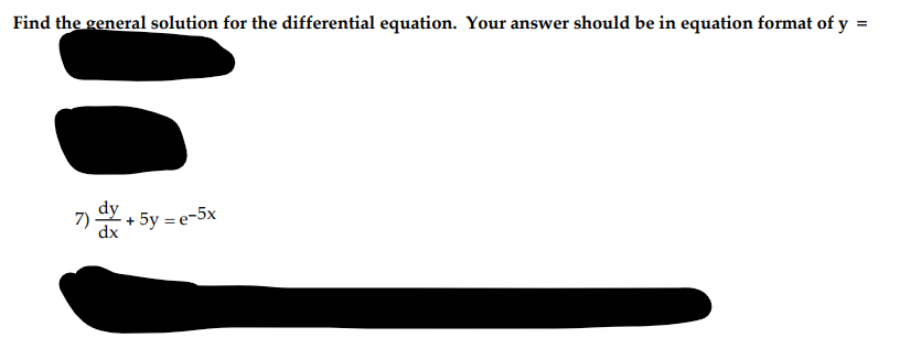 Solved Find the general solution for the differential | Chegg.com ...