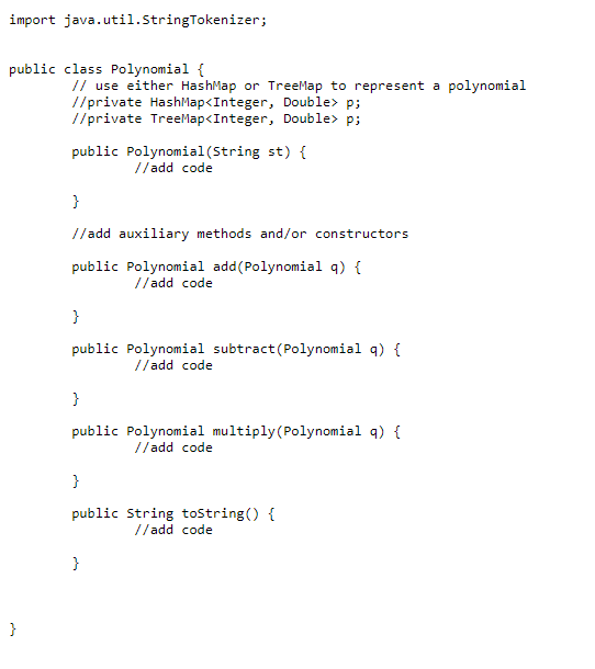 Solved Attached Files: Polynomial.java (544 B) HW3.java | Chegg.com
