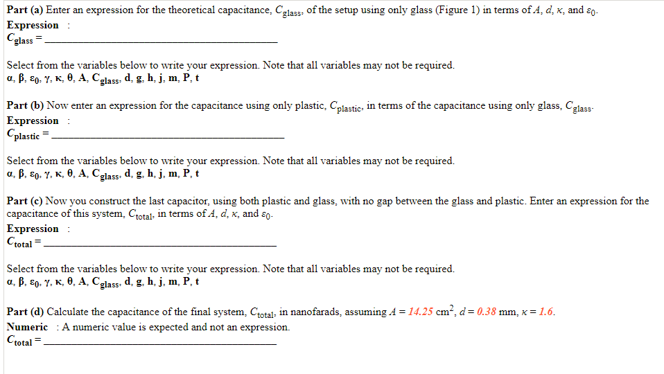 Solved Part (a) Enter an expression for the theoretical | Chegg.com