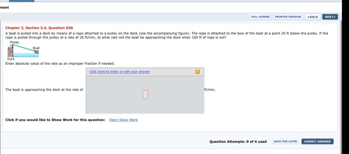 Solved REEN PRINTER VERSION Chapter 3, Section 3.4, Question | Chegg.com