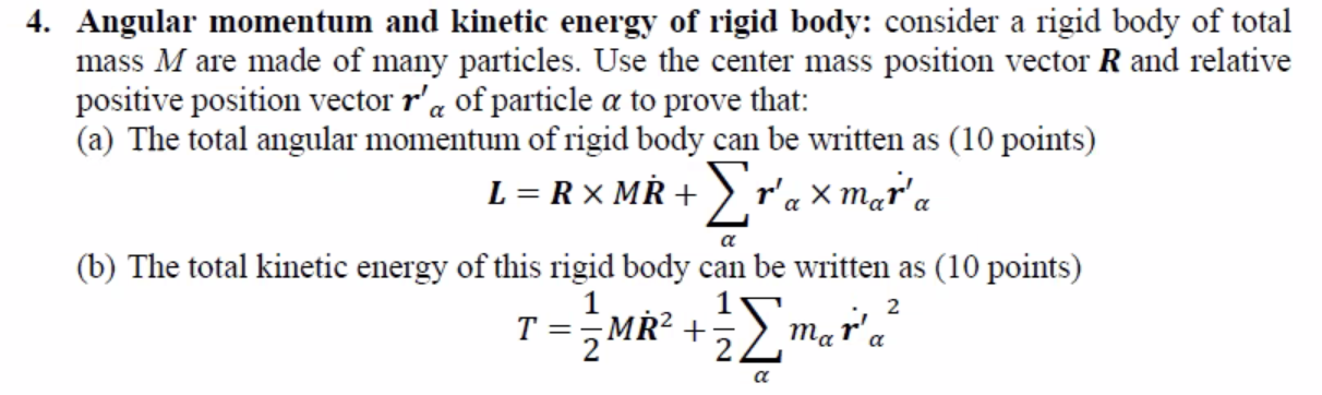 Solved 4. Angular momentum and kinetic energy of rigid body: | Chegg.com