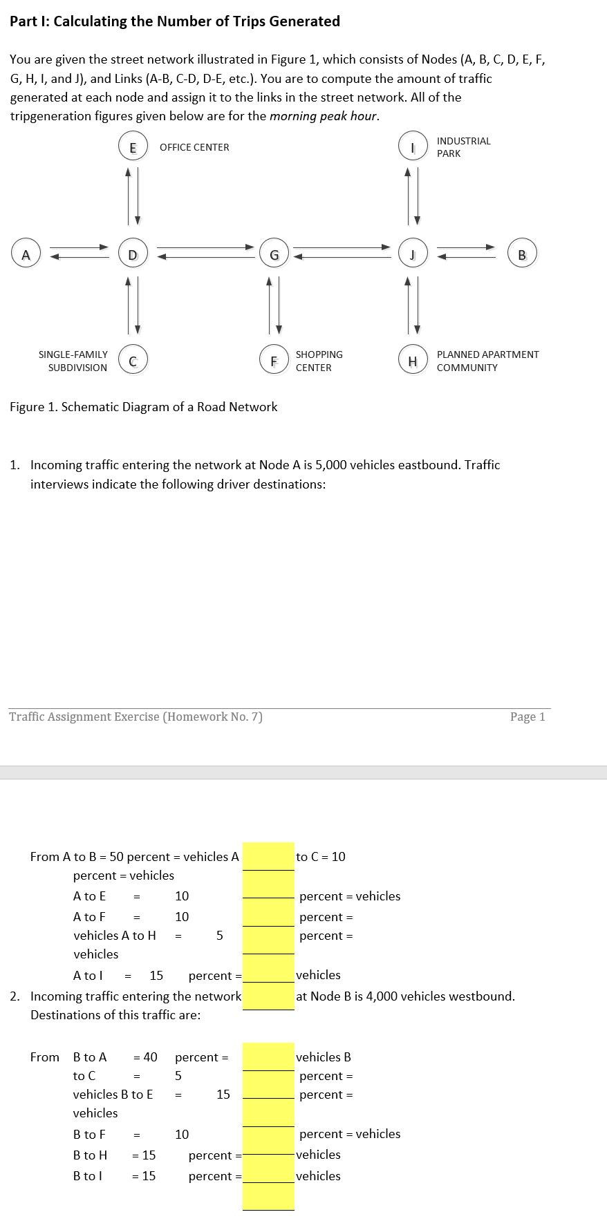 Solved Part I: Calculating the Number of Trips Generated You | Chegg.com