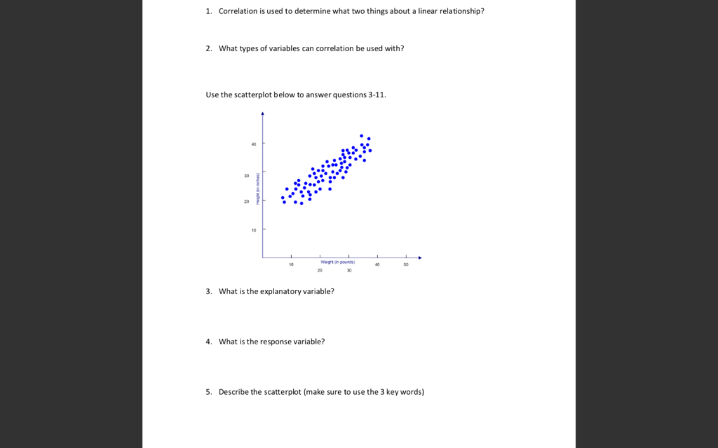 Solved 1. Correlation is used to determine what two things | Chegg.com