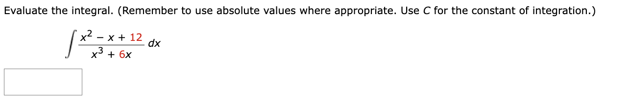 Solved Evaluate the integral. (Remember to use absolute | Chegg.com