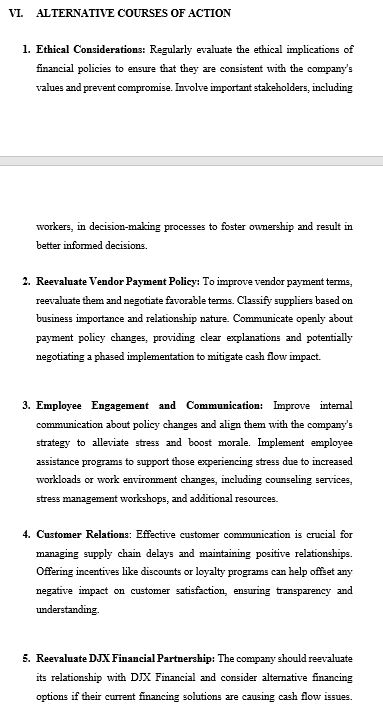 Solved given the alternative courses of action, what are the | Chegg.com