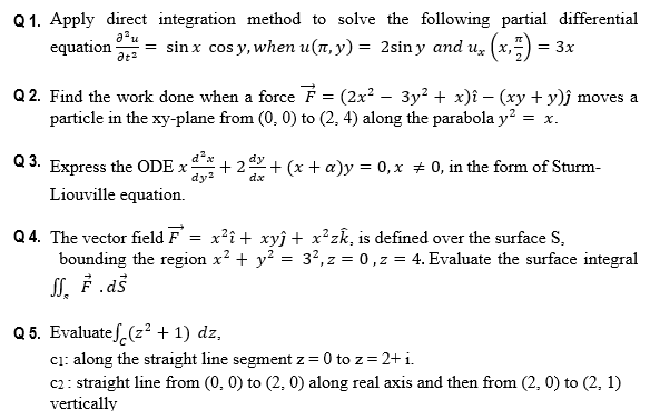 Solved Q1. Apply direct integration method to solve the | Chegg.com