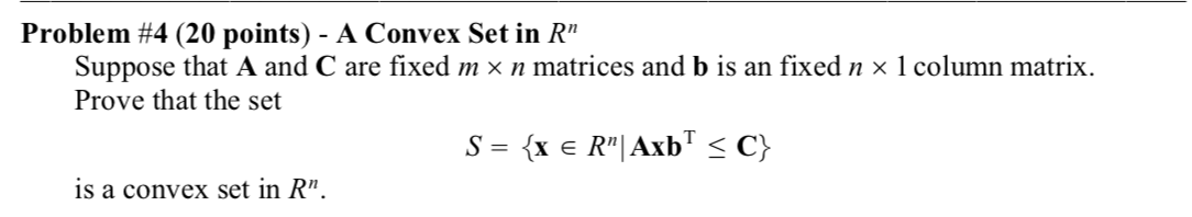 Solved Problem #4 (20 points) - A Convex Set in R” Suppose | Chegg.com