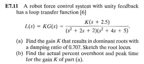 Solved E7.11 A robot force control system with unity | Chegg.com