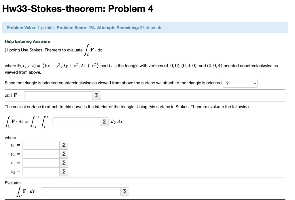 Solved Hw33-Stokes-theorem: Problem 4 Problem Value: 1 | Chegg.com