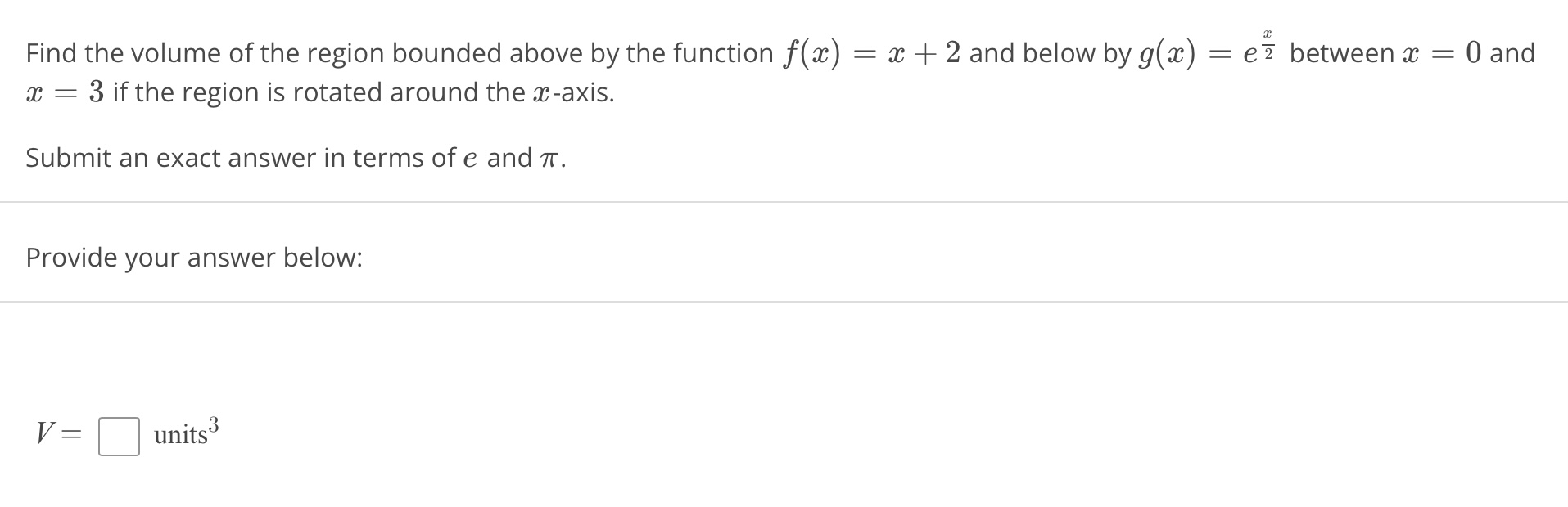 Solved Find the volume of the region bounded above by the | Chegg.com