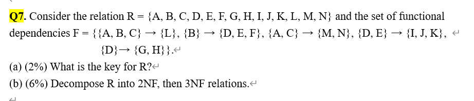 Solved Q7. Consider the relation | Chegg.com