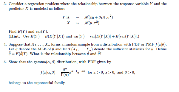 Solved 3. Consider a regression problem where the | Chegg.com