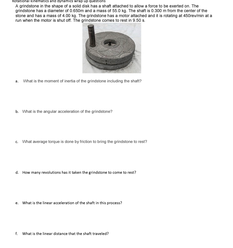 Solved Rotational kinematics and dynamics wrap up questions | Chegg.com