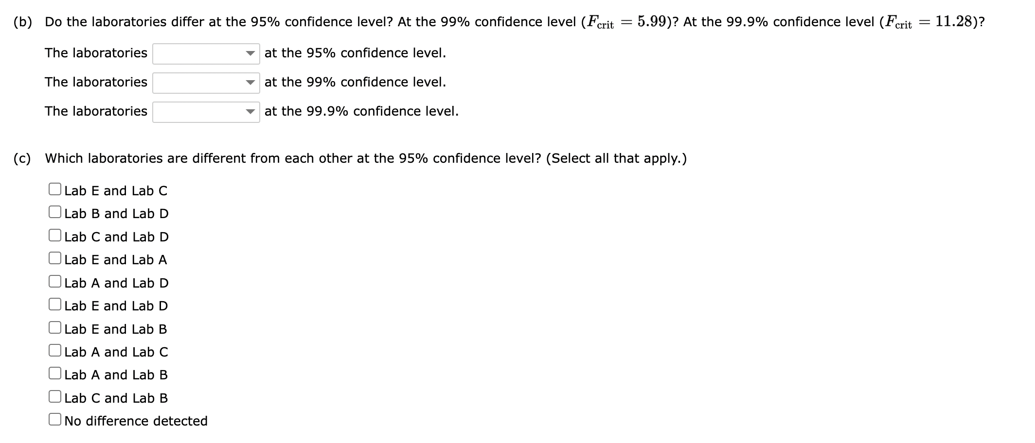Solved Five different laboratories participated in an | Chegg.com