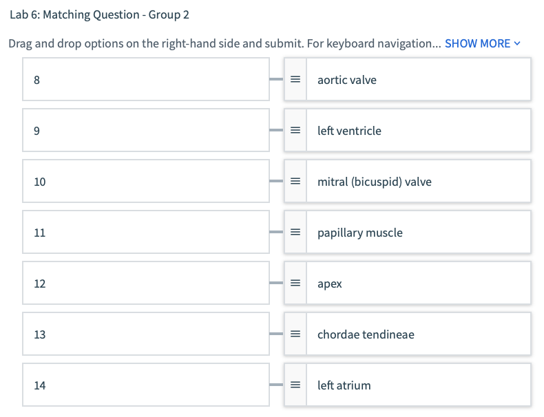 Solved Lab 6: Matching Question - Group 1 7 1 (chamber) 8 | Chegg.com Solved Lab 6: Matching Question - Group 1 7 1 (chamber) 8 | Chegg.com