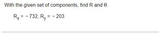 Solved With the given set of components, find R and θ | Chegg.com