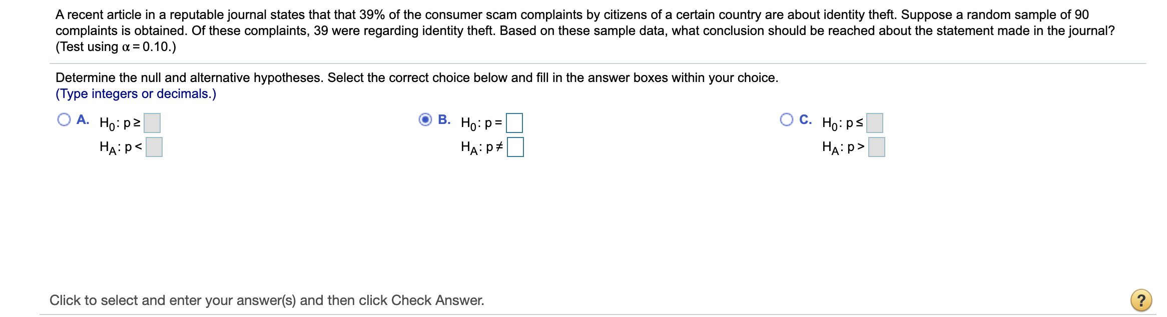 Solved A recent article in a reputable journal states that | Chegg.com