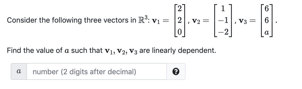 Solved 2 1 Consider the following three vectors in R3: V1 = | Chegg.com
