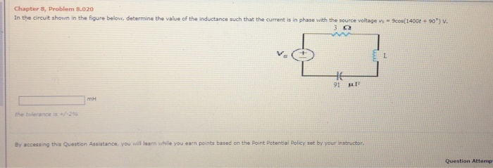 Solved chapter 8, problem 8.011 (Circuit solution) Find z in | Chegg.com