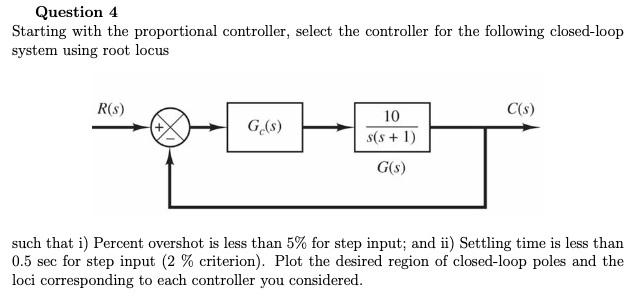 Solved Question 4 Starting with the proportional controller, | Chegg.com